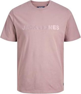 Jack & Jones Tee Jprbluloyal T-Shirt SS Crew Neck Prau25, Twilight Mauve, M Hommes