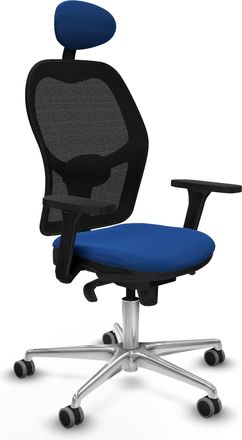 Piqueras y Crespo Gepolsterter Chorquera Stuhl mit 3D-Armlehnen, h&ouml;henverstellbarer Lendenwirbelst&uuml;tze und festem Kopfteil, ausgestattet mit Sincro 5 Positionen und inj