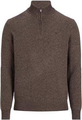 Hackett Pull droit col montant zipp&eacute; en laine