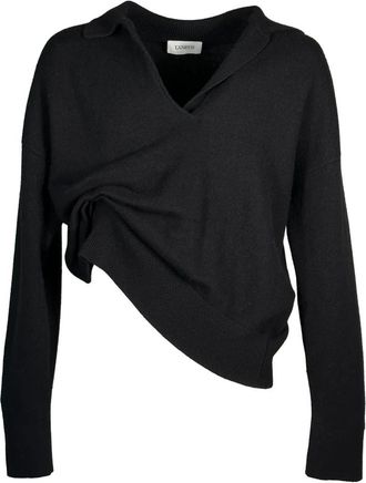 Laneus Femme, Pulls, Noir, Taille: 38 FR Pull Polo