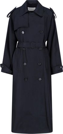 Frankie Shop Veyron Double-Breasted Trench Coat