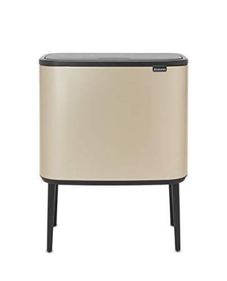 Brabantia Poubelle Bo Touch Bin, 11 + 23 litres - Metallic Gold