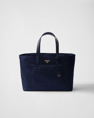 Prada Re-Edition 1978 Große Tote Bag aus Re-Nylon und Saffiano-Leder