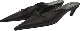 Balenciaga Black Satin Mules Size 38