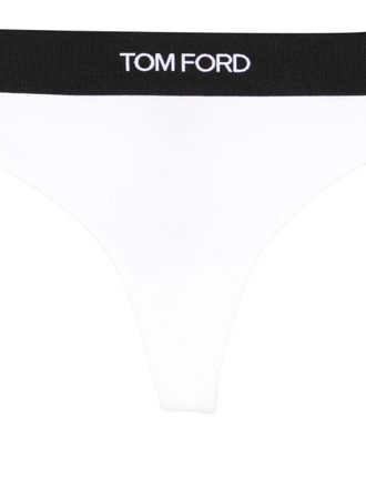 Tom Ford Logo-Embroidered Band Headband - Black