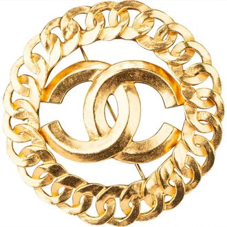 Chanel Halskette - Chanel Golden Chain Limbs Brooch - Gr. unisize - in Mehrfarbig - f&uuml;r Damen