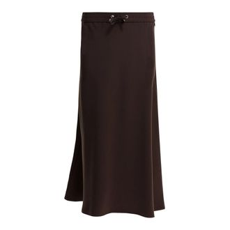 Herno Rock in mattem Cr&ecirc;pe-Satin - - Skirts - Damen - Braun - L