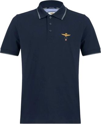 Aeronautica Homme, Tops, Bleu, Taille: 2XL Piqu&eacute; Cotton Polo 261Po1308Up00082