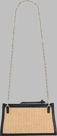 Vivienne Westwood Womens Clutch Bag Flat Small Woven Beige Cotton Polyamide