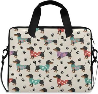 Alaza Sac pour ordinateur portable de 40,6 &agrave; 15,6 avec motif de chat mignon et dempreintes de pieds, sac pour ordinateur portable de 40,6 &agrave; 15,6 cm, sacoche