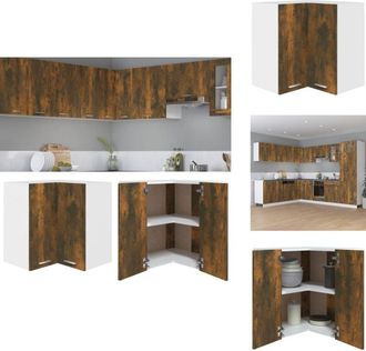 vidaXL Armoire dangle suspendue Ch&ecirc;ne fum&eacute; Bois ding&eacute;nierie - Armoire Dangle - Cuisine - Rangement - Meuble De Cuisine - Bois Ding&eacute;nierie
