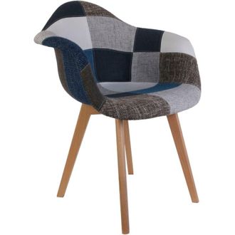 The Home Deco Factory The Home Deco Factory - Fauteuil scandinave Patchwork (Lot de 2)