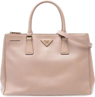 Prada Hobo Bags - Medium Saffiano Lux Galleria Double Zip Satchel - Gr. unisize - in Braun - für Damen