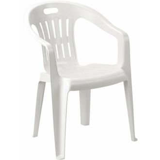 Progarden Piiona Pionnable de chaise en r&eacute;sine ext&eacute;rieure White - White