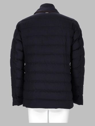 Herno Viscose and Wool Down Jacket - Blue