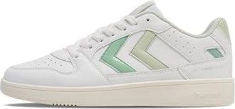 Hummel Femme St. Power Play WMNS Lzd Basket, Bright White Misty Jade, 38 EU