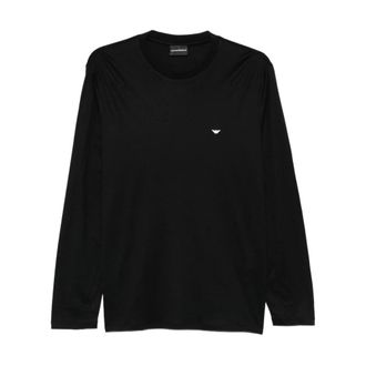Emporio Armani Homme, Tops, Noir, Taille: 2XL T-shirt en m&eacute;lange de coton