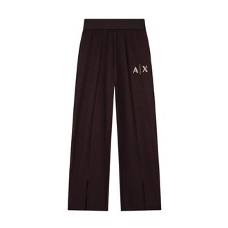 A|X Armani Exchange Wide-leg Scuba Hosen - - Trousers - Damen - Braun - M