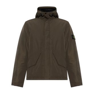Stone Island Isolierte Jacke mit Logo-Patch - - Jackets - Herren - Gr&uuml;n - S