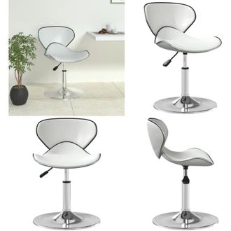 vidaXL Barhocker Weiß Kunstleder - Barhocker - Küchenhocker - Stuhl - Weißer Barhocker - Höhenverstellbarer Barhocker - Home & Living