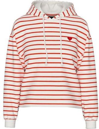 Pieces Pieces Pcchilli Ls Sweat &agrave; Capuche Stripes EMB Noos BC, Cloud Dancer, M