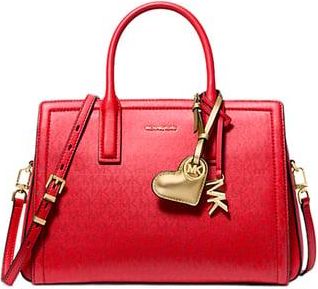 Michael Kors Schlüsselanhänger aus Leder in Gold