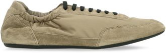 Prada Mens Collapse Sneakers Re-Nylon And Suede Leather Khaki Polyamide Trainers