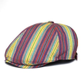 Generic Casquettes gavroche en denim d&eacute;lav&eacute; &agrave; rayures, style r&eacute;tro, boulanger, d&eacute;contract&eacute;es for hommes Pour lautomne et lhiver(Color 6)