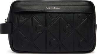 Calvin Klein Kosmetiktasche Calvin Klein Xl Emblem Aop Embo?Ss Dopp Kit LV04D1179G Schwarz