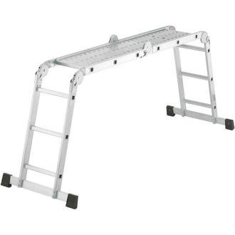 Hailo ProfiStep combi 7412-037 Aluminium Multifunktionsleiter Arbeitsh&ouml;he (max.): 4.35 m Silber 1