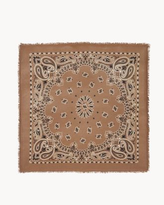 Kujten Grand bandana cachemire imprim&eacute; - Grand Bandana Hachiko