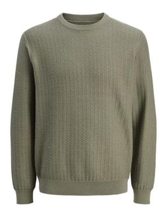 Jack & Jones Jprcctravis Knit Crew Neck, V&eacute;tiver, L Homme