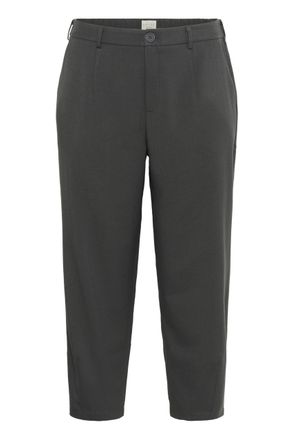Kaffe Curve Pants Suiting KCmerla Damen Pants Hosen Gr&ouml;&szlig;e Gr&ouml;&szlig;en Weites Bein Business High Waist Hose Black Oyster 50