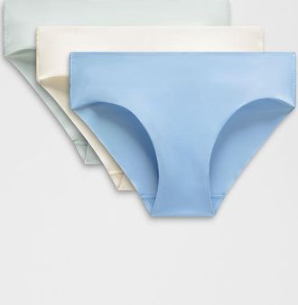 lululemon Culotte bikini InvisiWear taille mi-haute Trio pour Femmes - Bleu - Taille 2XL