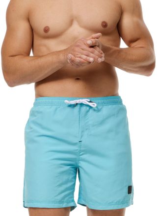 Indicode Herren Ferguson Badehose mit 3 Taschen und Tunnelzug | Badeshorts für Männer Maui Blue, XL