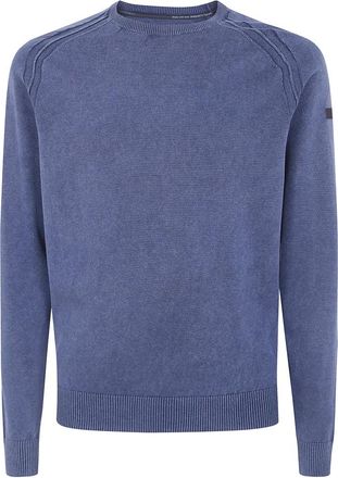 Roberto Ricci Design Rrd, Homme, Pulls, Bleu, Taille: 2XL Techno Wash Pull Ras du Cou 14 Jauge