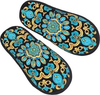 Generic Pantoufles Moelleuses Motif Mandala Chaussures L&eacute;g&egrave;res Confort Chaussons Pour Int&eacute;rieur Ext&eacute;rieur Chambre L