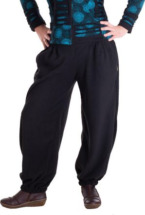 vishes Alternative Bekleidung - Warme Damen Hose Winterhose Haremshose Fleecehose Thermohose schwarz 40-42