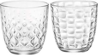 Bormioli Rocco Bormioli Set de 12 verres (6 pi&egrave;ces Mat + 6 pi&egrave;ces Glit) pour eau, soda, boissons 29,5 cl Fabriqu&eacute; en Italie