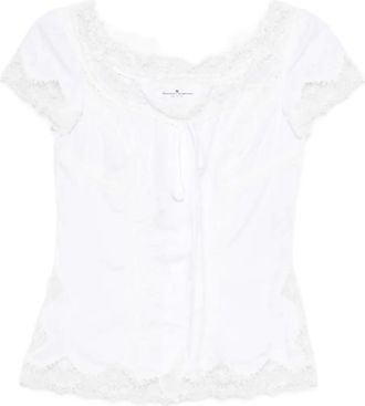 Ermanno Scervino lace-trim blouse - Wei&szlig;