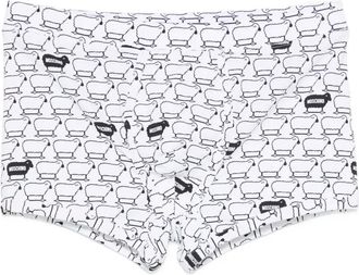 Moschino short à imprimé graphique - Blanc