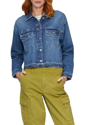 s.Oliver Oversized Jeansjacke mit offenem Saum | 360° Denim