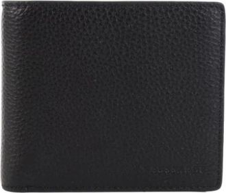 Trussardi unisex, Accessoires, Noir, Taille: ONE Size Grain Leather Wallet