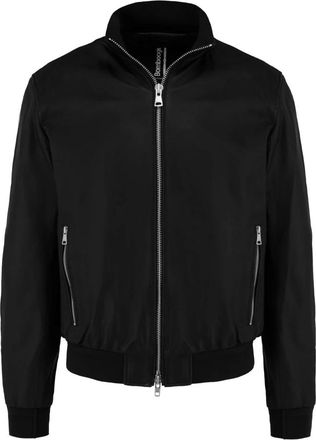 Bomboogie Homme, Vestes, Noir, Taille: S Blouson aviateur en cuir avec finition cir&eacute;e mate