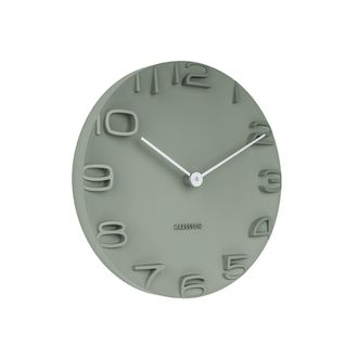 Karlsson Wanduhr On The Edge - Dschungel Gr&uuml;n/Chrom - &Oslash;42cm - Rund - Kunststoff - Wanduhr Modern Wohnzimmer - Wanduhren