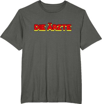 Die &Auml;rzte Die rzte Damen T-Shirt Schwarz V-Ausschnitt Kurzarm Klassisch geschnitten, doppelt genhter Saum. Gre: S
