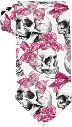 Generic Crânes À Noeuds Roses Cravates Décontractée Cravates Hommes Doux Cravate Homme Pour Fêtes Célébrations Mariages