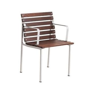 HAY Fauteuil de repas Traverse - Marron - Frêne massif traité thermiquement - Designer Erwan Bouroullec