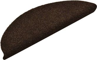 vidaXL Stufenmatten Selbstklebend 15 Stk. 56x17x3 cm Braun Halbrund Vidaxl