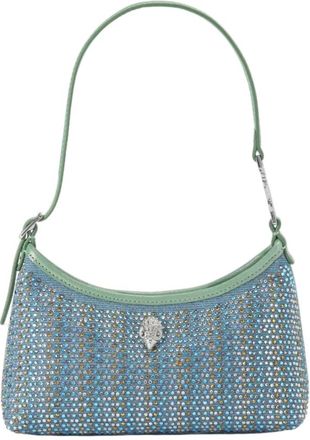 Kurt Geiger Femme, Sacs, Bleu, Taille: ONE Size Mini Sac Bandouli&egrave;re Kurt en Tissu